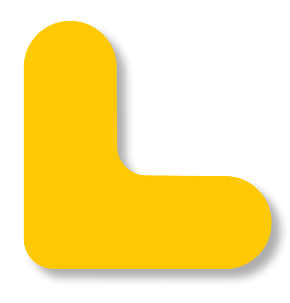 .75" Wide Solid YELLOW 2" Long Angle - Pack of 100 – Industrial Floor Tape
