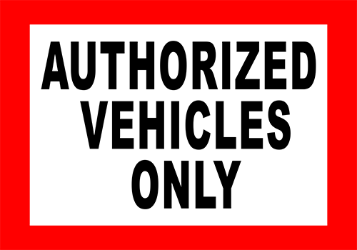 Authorized Vehicles Only Floor Sign – Industrial Floor Tape