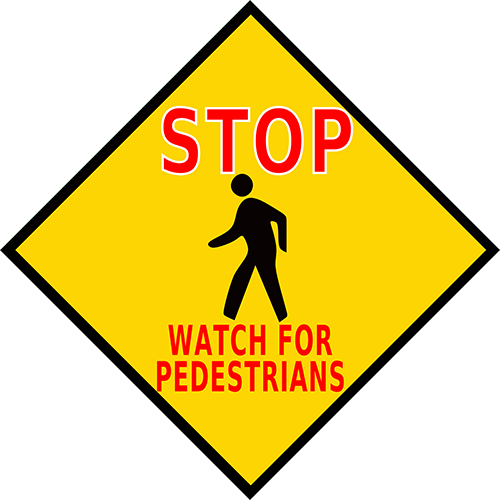 Stop Watch For Pedestrians Floor Sign – Industrial Floor Tape