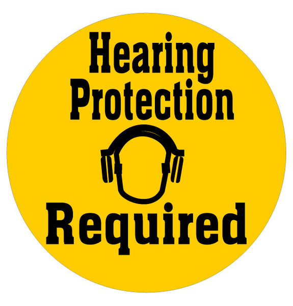 24" Hearing Protection Required Floor Sign - Mighty Line – Industrial ...