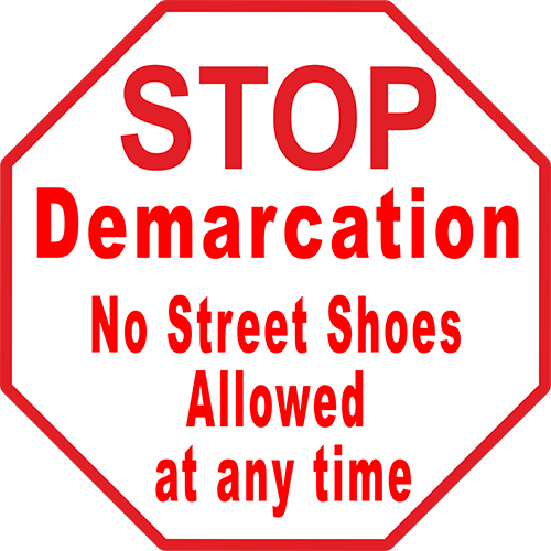 Stop Demarcation Floor Sign – Industrial Floor Tape